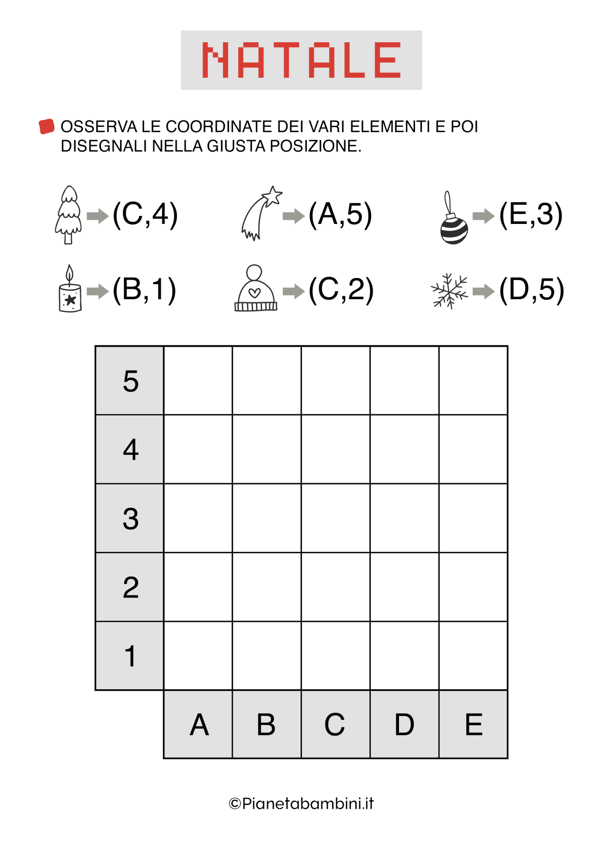 Schede di Coding sul Natale | PianetaBambini.it