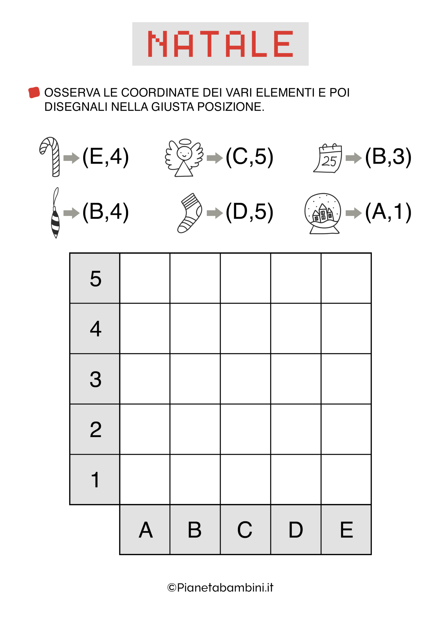 Schede di Coding sul Natale | PianetaBambini.it