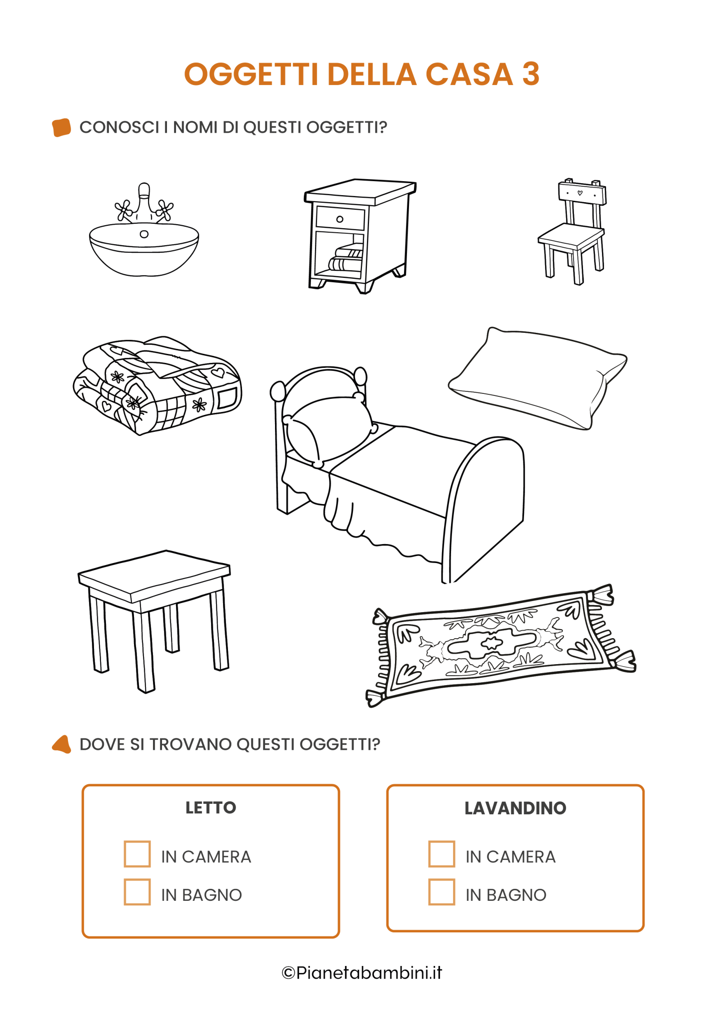 Gli Oggetti della Casa in Italiano: Schede per Stranieri e BES ...
